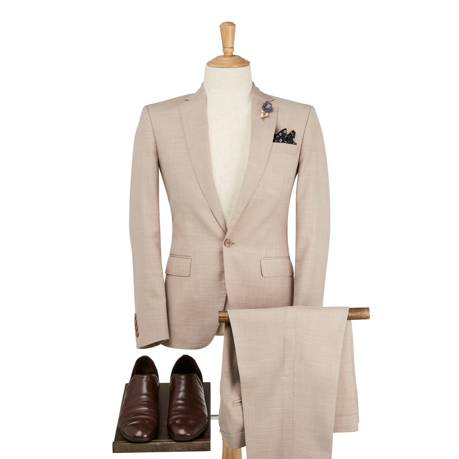 Hatched - Brown Custom Suit - Suitably - Australian Tailor-Made Suits